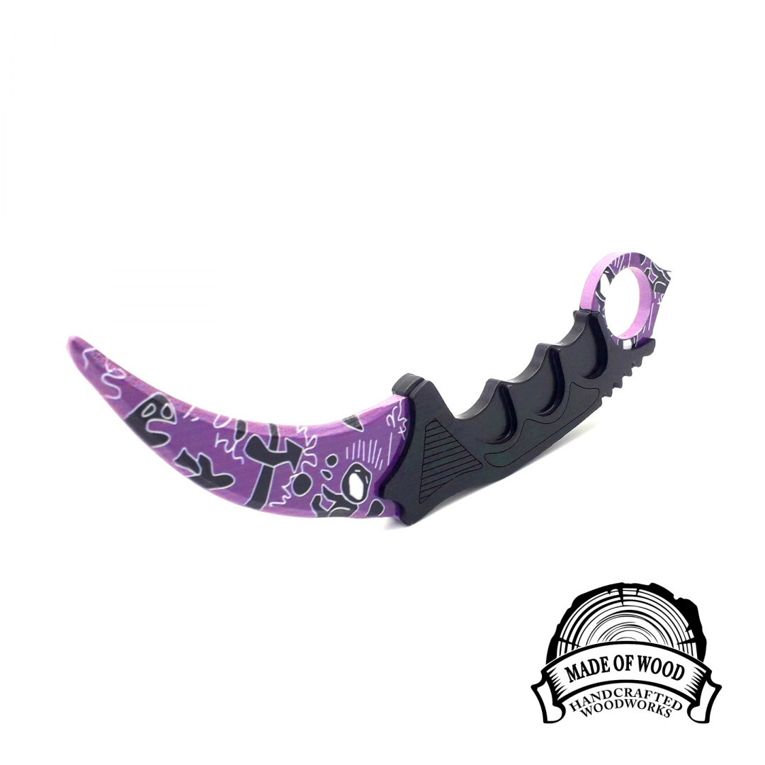 Nóż CS GO karambit VIOLET drewniany > Puzzle 3D | Zabawki dla dzieci ...